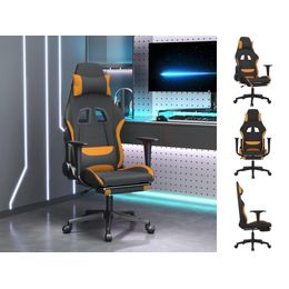 vidaXL Bürostuhl Gaming-Stuhl mit Fußstütze Schwarz und Orange Stoff