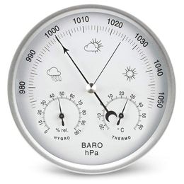 GelldG Hygrometer Wetterstation analog Zifferblatt Barometer mit Thermometer Hygrometer