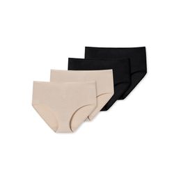 Schiesser Tai-Slip ' Modal Essentials ' Damen Größe M beige / schwarz