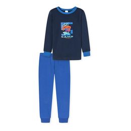 Schiesser Pyjama ' Boys World ' Jungen Gr&ouml;&szlig;e 128 dunkelblau
