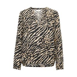 Kaffe Bluse 'KAditte' Damen Größe L beige / schwarz