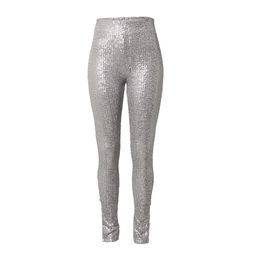 Nasty Gal Hose Damen Gr&ouml;&szlig;e 36 silber