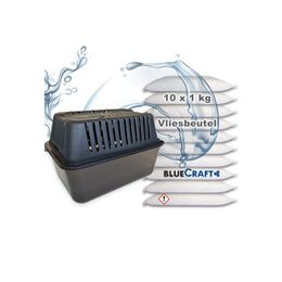 BlueCraft Luftentfeuchter Nachfüllpack Granulat Box Raumenfeuchter + 10x 1kg Granulat Vliesbeut