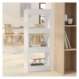 furnicato Bücherregal Bücherregal/Raumteiler Weiß 40x30x103 cm Holzwerkstoff
