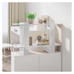 furnicato Bücherregal Bücherregal/Raumteiler Hochglanz-Weiß 80x30x51 cm