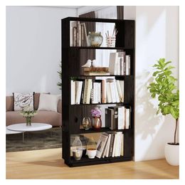 furnicato Bücherregal Bücherregal/Raumteiler Schwarz 80x25x163