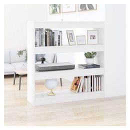 furnicato Bücherregal Bücherregal/Raumteiler Weiß 100x30x103 cm