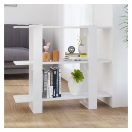 furnicato Bücherregal Bücherregal/Raumteiler Weiß 100×30×87 cm