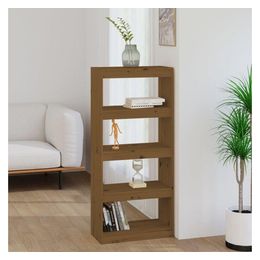 furnicato Bücherregal Bücherschrank/Raumteiler Honigbraun 60x30x135