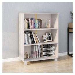 furnicato Bücherregal Bücherschrank HAMAR Weiß 85x35x112 cm Massivholz Kiefer