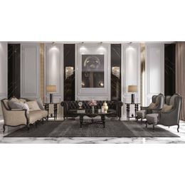 JVmoebel Wohnzimmer-Set Sofa Set 3+3+1+1 Sitzer Design Sofa Chesterfield Komplett Wohnzimmer