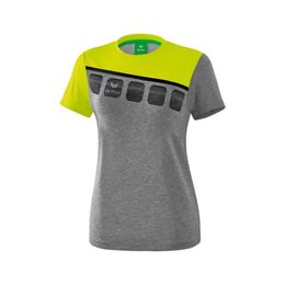 Erima Handballtrikot 5-C t-shirt function grey melange/lime pop/black