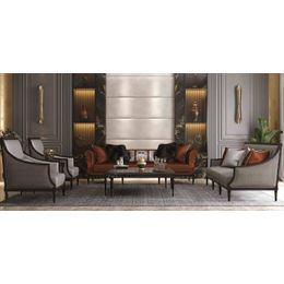 JVmoebel Wohnzimmer-Set Sofagarnitur 4+3+1+1 Sitzer Set Design Sofa Polster Couch Modern Luxus