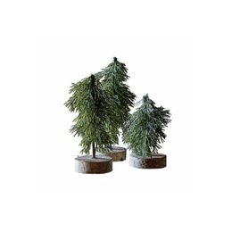 Mirabeau Künstlicher Weihnachtsbaum Baum 3er Set Lonzac grün