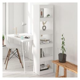 furnicato Bücherregal Bücherregal/Raumteiler Weiß 40x30x166 cm