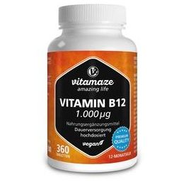 Vitamaze GmbH Vitamin B12 1000 μg hochdosiert vegan Tabletten 360 St