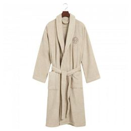 Gant Bademantel Gant Home Bademantel Crest Robe Putty (S)