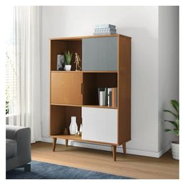 furnicato Bücherregal MOLDE Braun 90x35x133