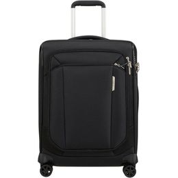 Samsonite Weichgepäck-Trolley Respark, ozone black, 55 cm, 4 Rollen, Koffer Reisegepäck Handgepäck mit Volumenerweiterung TSA-Zahlenschloss, schwarz