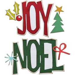 Sizzix Motivschablone Big Tidings by Tim Holtz, 11 Teile, silberfarben