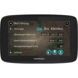 TomTom GO Professional 520 LKW-Navigationsgerät (Europa (48 Länder), inklusive lebenslanger Kartenupdates), schwarz