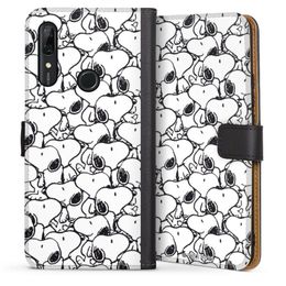 DeinDesign Handyhülle Snoopy Muster Peanuts Snoopy Pattern Black And White, Huawei P Smart Z Hülle Handy Flip Case Wallet Cover Handytasche Leder