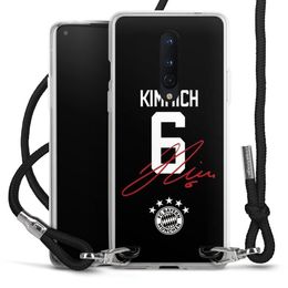 DeinDesign Handyhülle FC Bayern München FCB Kimmich Kimmich 6, OnePlus 8 Handykette Hülle mit Band Case zum Umhängen Cover mit Kette, weiß