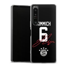 DeinDesign Handyhülle FC Bayern München FCB Kimmich Kimmich 6, Sony Xperia 1 IV Silikon Hülle Bumper Case Handy Schutzhülle, weiß