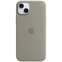 Apple Silicon Case MagSafe Backcover Apple iPhone 15 Plus Tonbraun Induktives Laden, Stoßfest