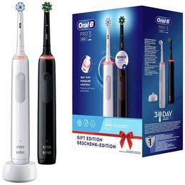 Oral-B Pro3 3900 Pro 3900 Elektrische Zahnbürste Schallzahnbürste Schwarz, Weiß