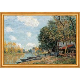 OTTO Kunstdruck Moret: The Banks of the River Loing Alfred Sisley Frankreich B A3 0042, (1 St)
