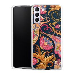 DeinDesign Handyhülle Muster Ornamente Mandala Floral Autumn 1, Samsung Galaxy S21+ 5G Silikon Hülle Bumper Case Handy Schutzhülle, weiß