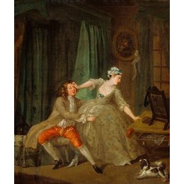 OTTO Kunstdruck Before William Hogarth Streit Paar Hund Festhalten Zanken Adel Zimmer, (1 St)