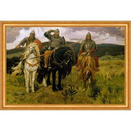 OTTO Kunstdruck Heroes, Bogatyri Wiktor Michailowitsch Wasnezow Pferd Rüstung B A3 034, (1 St)