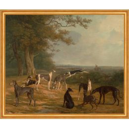 OTTO Kunstdruck Nine Greyhounds in a Landscape Jacques-Laurent Agasse Windhunde Tiere, (1 St)