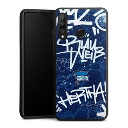 DeinDesign Handyhülle Hertha BSC Graffiti Offizielles Lizenzprodukt Street Graffiti, Huawei P30 Lite Silikon Hülle Premium Case Handy Schutzhülle