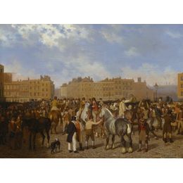 OTTO Kunstdruck Old Smithfield Market Jacques-Laurent Agasse Stadt Pferde Tiere Hund B, (1 St)