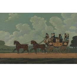 OTTO Kunstdruck J. & W. Chaplins Dover-London Stage John Cordrey Kutsche Pferde B A3 0, (1 St)