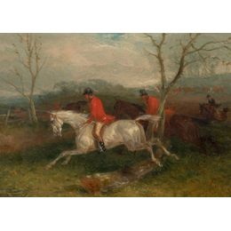 OTTO Kunstdruck Foxhunting: Coming to a Fence William J. Shayer Reiter B A3 00168, (1 St)