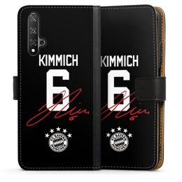 DeinDesign Handyhülle FC Bayern München FCB Kimmich Kimmich 6, Huawei Nova 5T Hülle Handy Flip Case Wallet Cover Handytasche Leder, schwarz