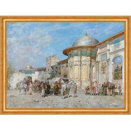 OTTO Kunstdruck Horse Market, Syria Syrien Tiere Händler Kuppel Himmel Markt B A3 0003, (1 St)