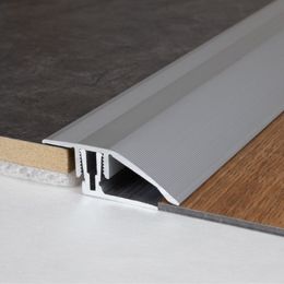 PROVISTON Anpassprofil Anpassungsprofil Alu, 41 x 11 - 15 x 900 mm, 2-teilig, Silber