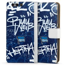 DeinDesign Handyhülle Hertha BSC Graffiti Offizielles Lizenzprodukt Street Graffiti, Huawei P10 Hülle Handy Flip Case Wallet Cover Handytasche Leder