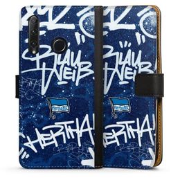DeinDesign Handyhülle Hertha BSC Graffiti Offizielles Lizenzprodukt Street Graffiti, Huawei Honor 20 Lite Hülle Handy Flip Case Wallet Cover, schwarz