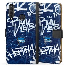 DeinDesign Handyhülle Hertha BSC Graffiti Offizielles Lizenzprodukt Street Graffiti, Huawei Y6p Hülle Handy Flip Case Wallet Cover Handytasche Leder