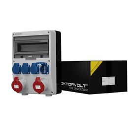 Doktorvolt Stromverteiler TD 2x32A 4x230V Wandverteiler mit Mennekes Dosen Steckdosenverteiler 2-fach, ausgestattet mit Mennekes-Steckdosen