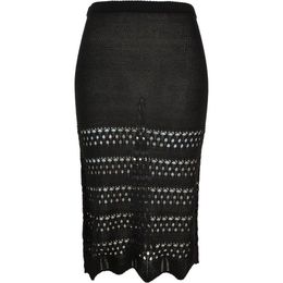 Urban Classics Jerseyrock Damen Ladies 3/4 Crochet Knit Skirt (1-tlg), schwarz