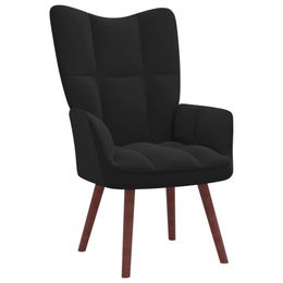 furnicato Sessel Relaxsessel Schwarz Samt