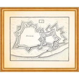 OTTO Kunstdruck Stenay Grundriss Estain Lothringen Frankreich Ardennen Maas Merian 065, (1 St)