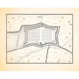 OTTO Kunstdruck Lixim Lixheim Grundriss Lothringen Frankreich Stadtanlage Kloster Meri, (1 St)